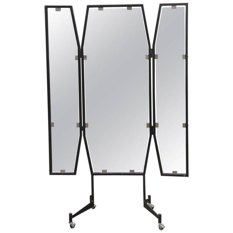 Unique and Rare 1950s Italian Design Clothes Shop Mirror For Sale at ...