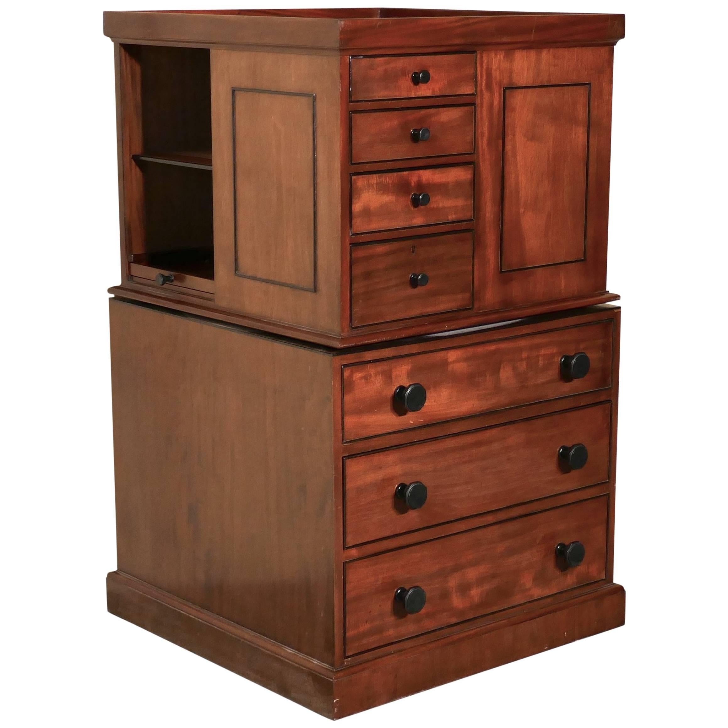 Unusual Mahogany Revolving Bookcase, Batchelor's Filing Cabinet at ...