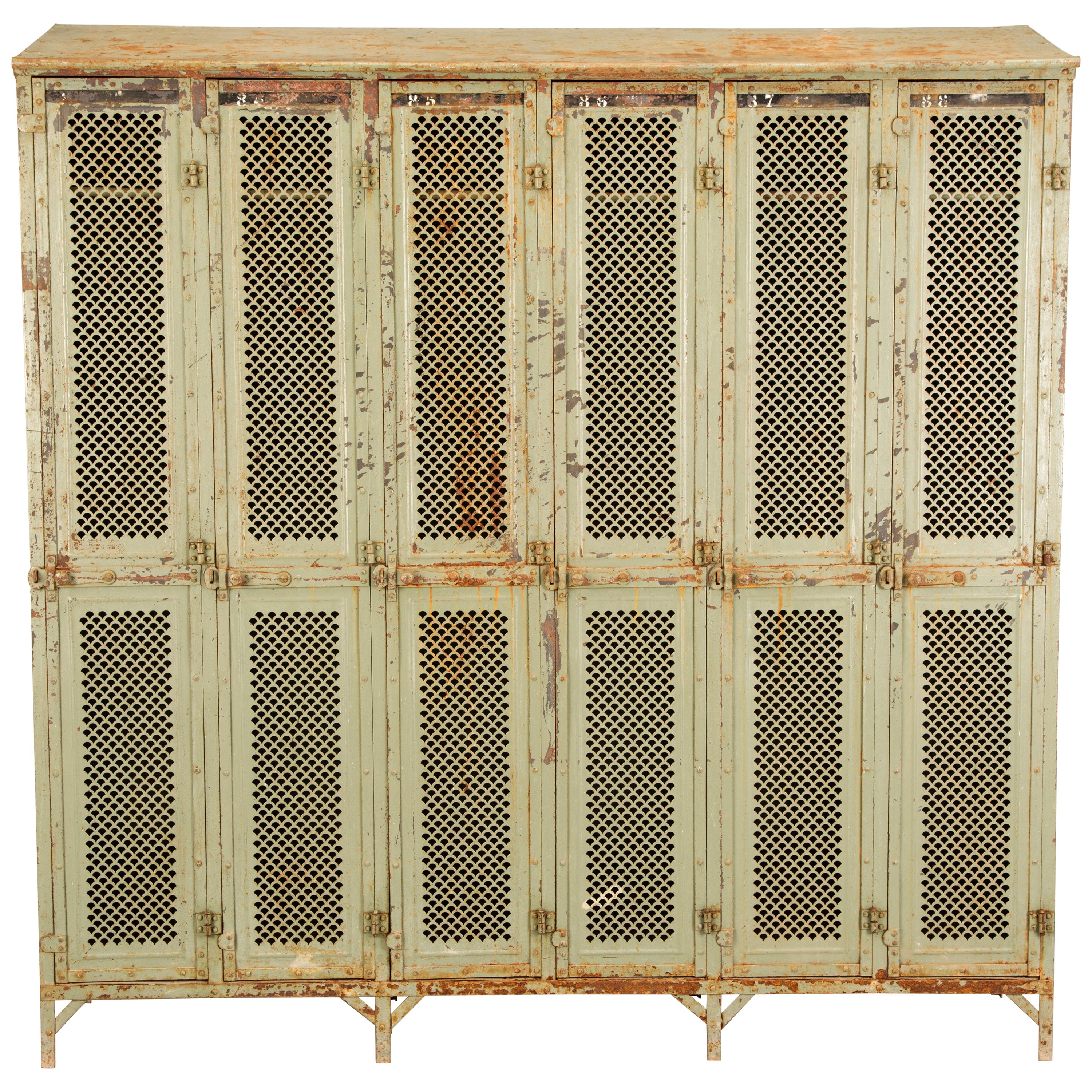 Antique Industrial Aluminum Storage Locker at 1stDibs