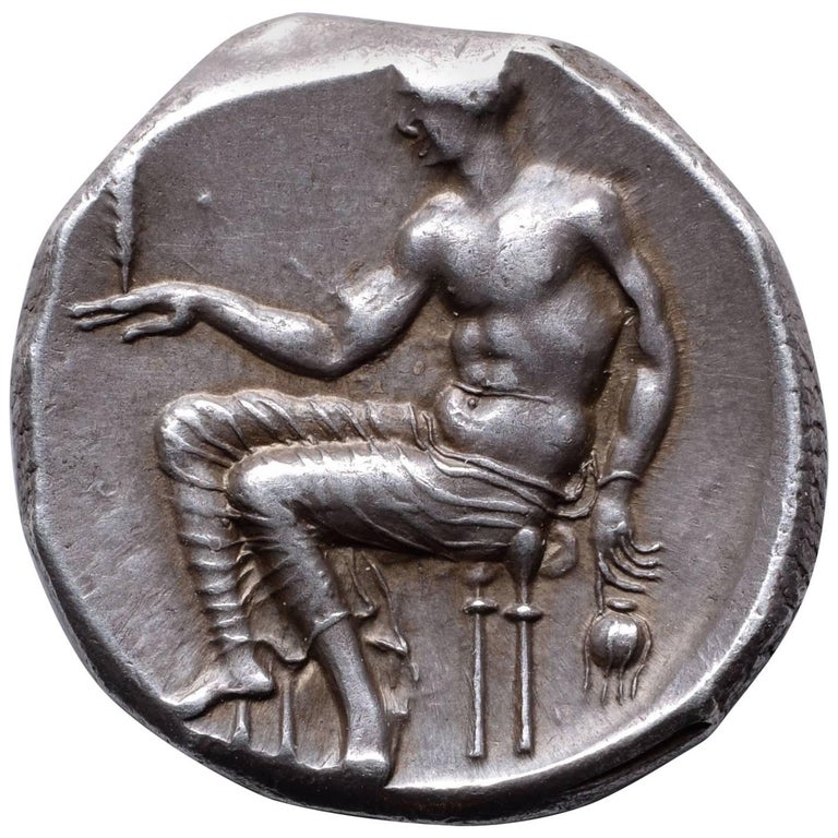 Superb Ancient Classical Greek Silver Didrachm Coin from Taras at 1stDibs
