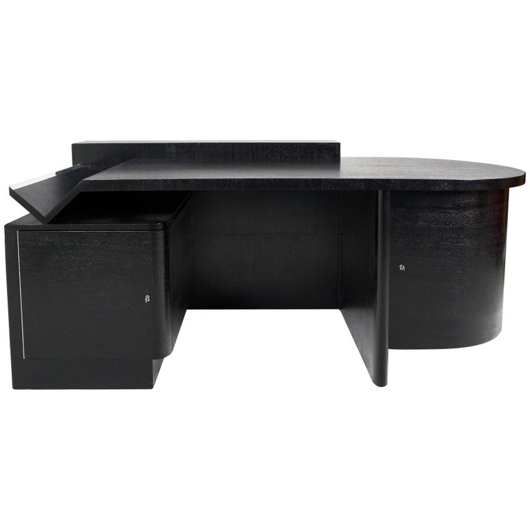 Unique Black Art Deco Writing Desk from Czechoslovakia at 1stdibs