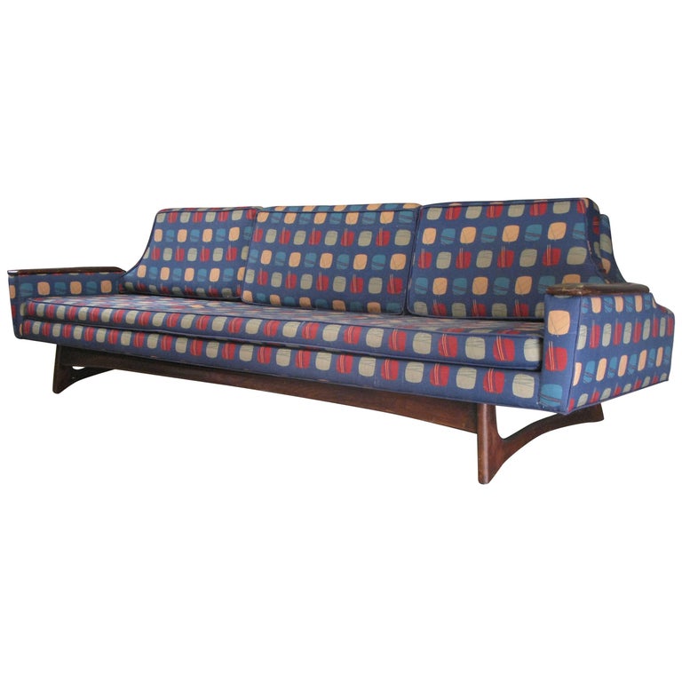 Walnut Base Sofa by Adrian Pearsall for Craft Associates at 1stDibs
