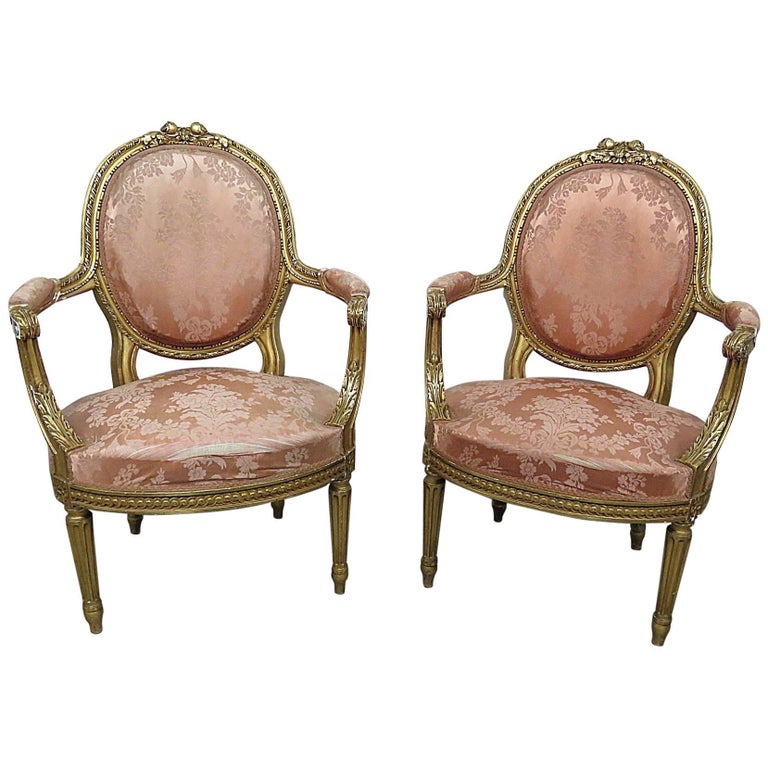 Pair of French Regency Style Armchairs For Sale at 1stDibs
