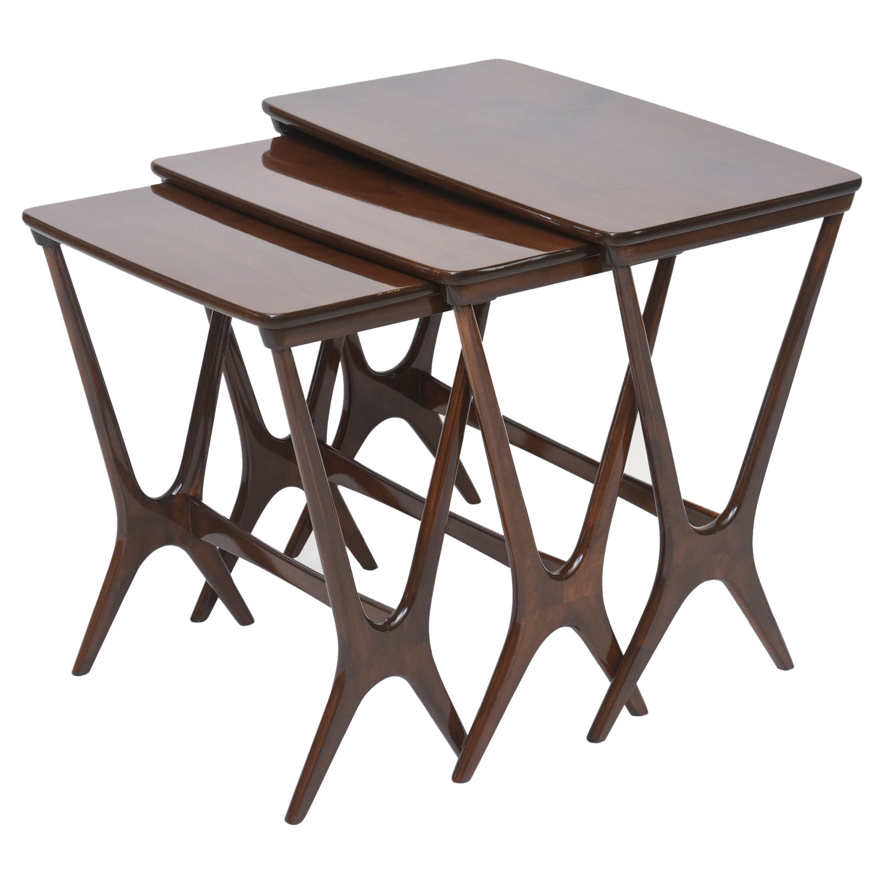 Vintage Mahogany Nesting Tables at 1stDibs