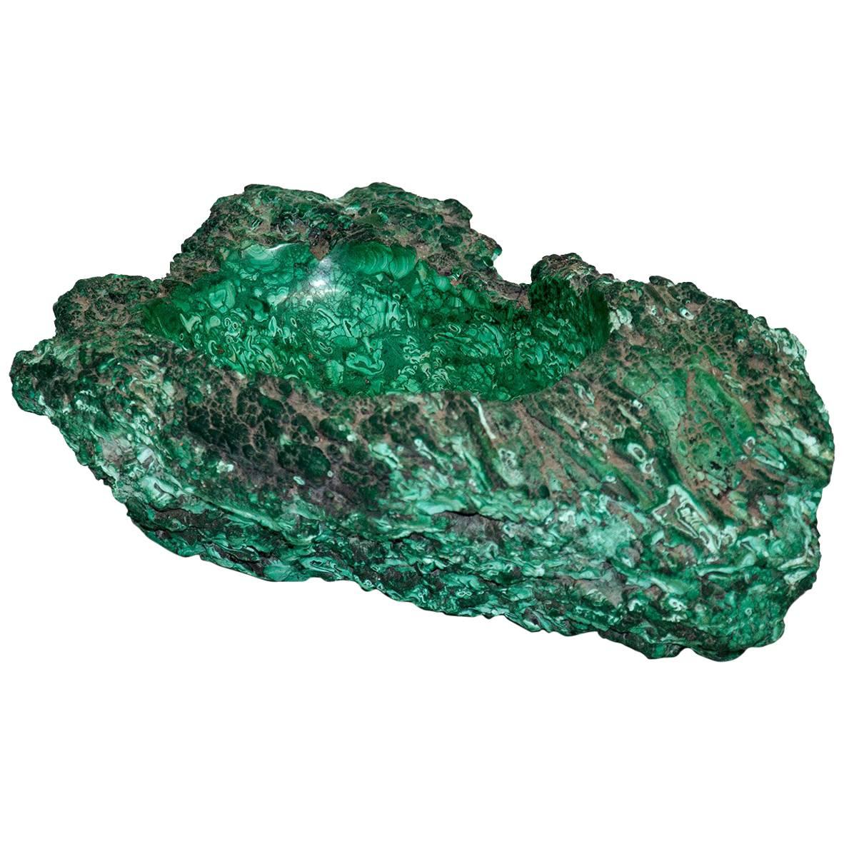 Extra Large Ashtray in Malachite or Vide-Poche at 1stDibs