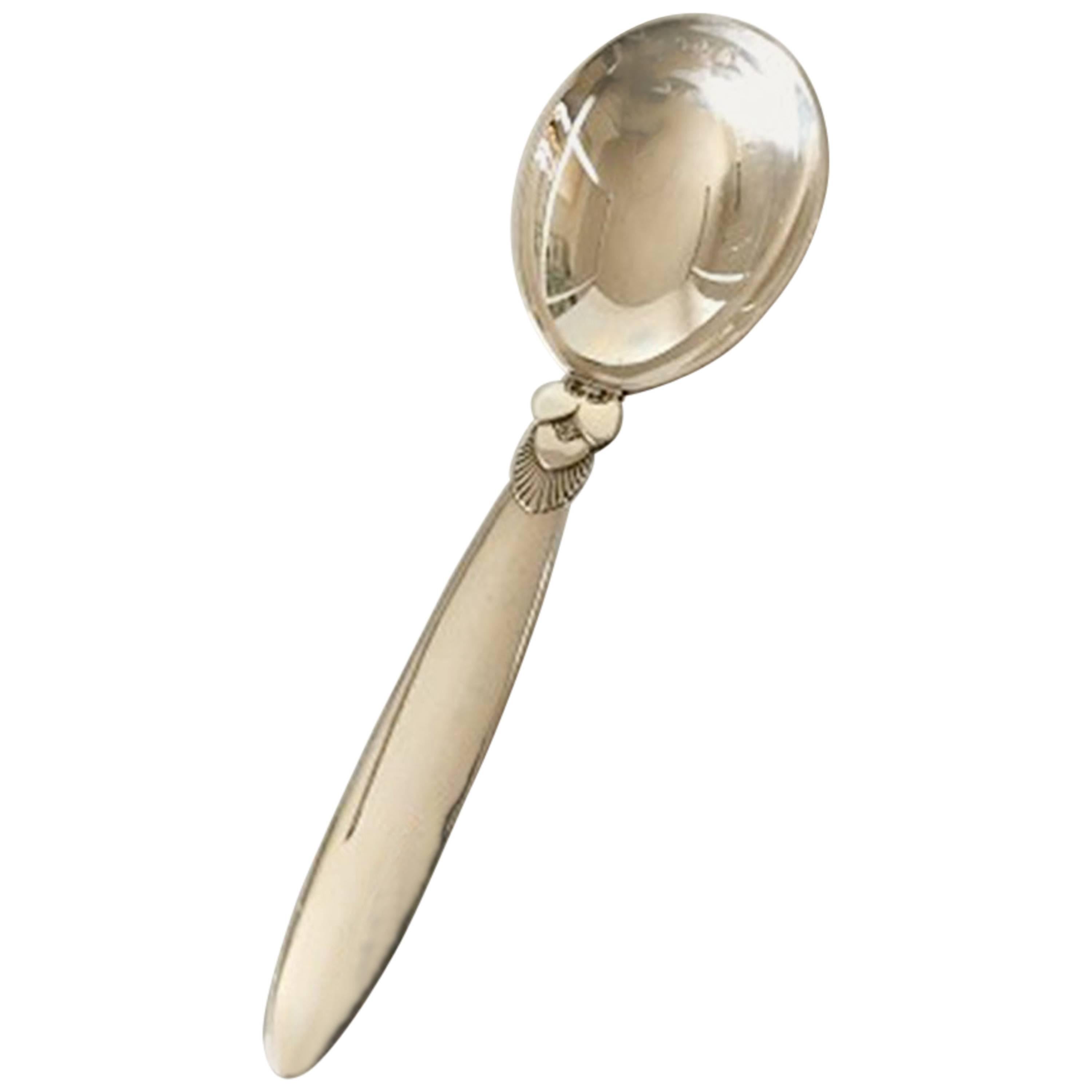 Georg Jensen Acorn Sterling Silver Jam Spoon No 163 For Sale at 1stDibs