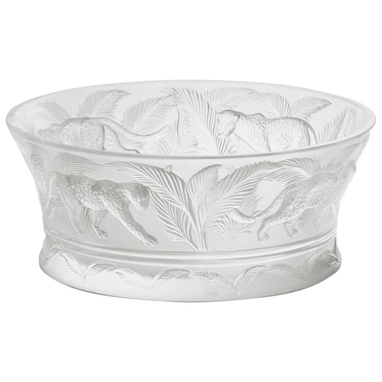 Lalique Glycines Hollow Bowl Clear Crystal For Sale at 1stdibs