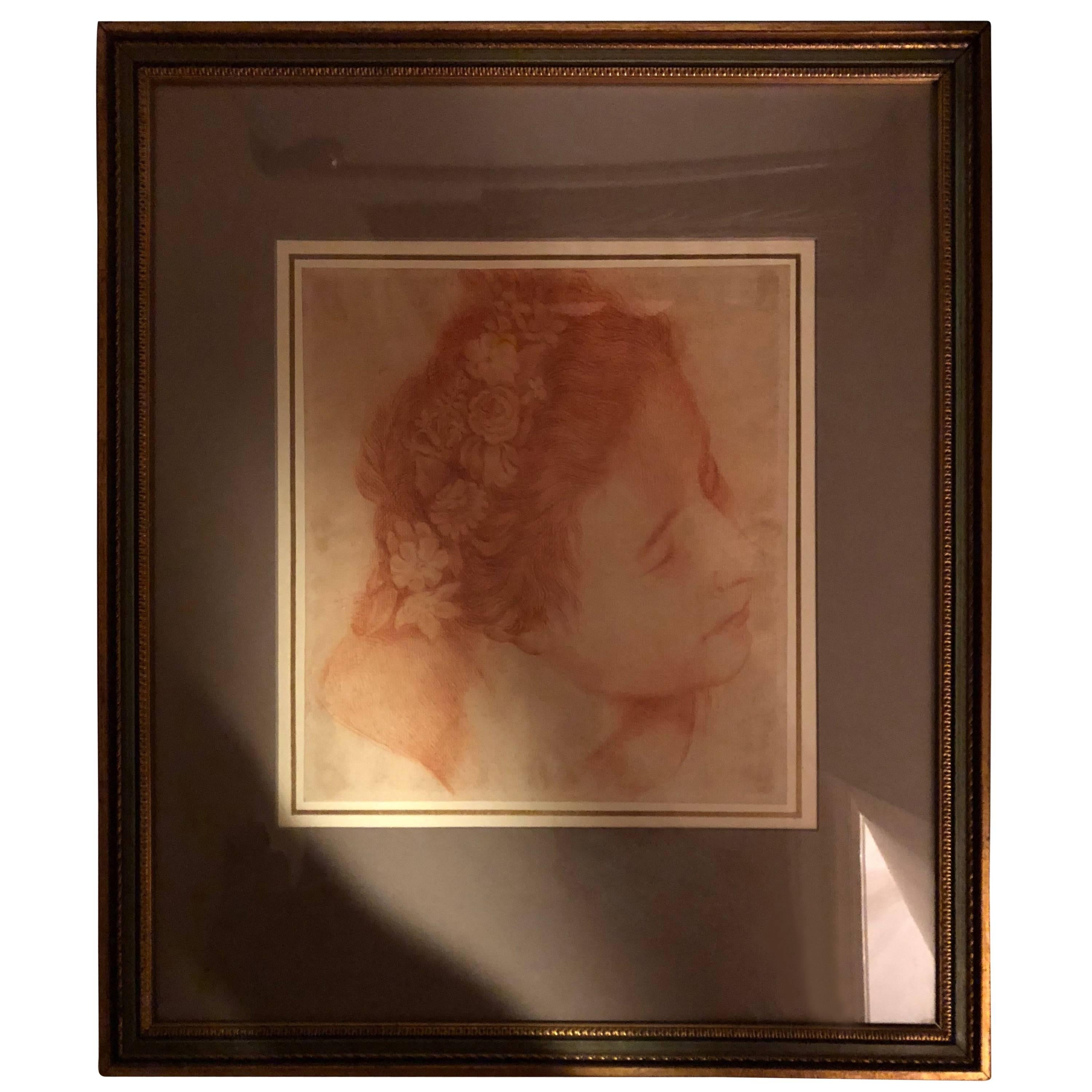 19th C. French Academy Drawing Of Old Man For Sale at 1stDibs