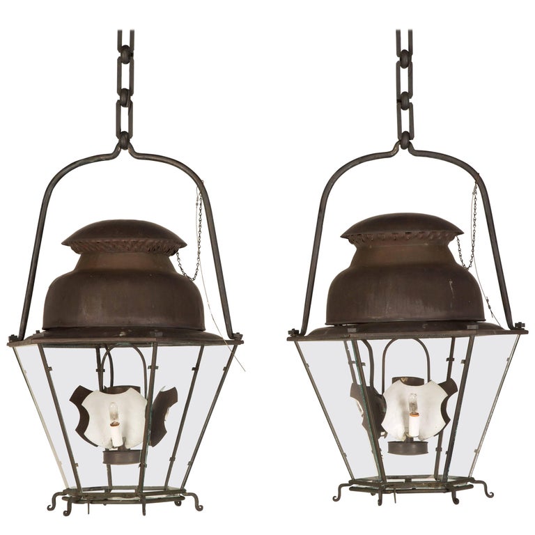 French 18th Century Style Copper Lanterns from the Original French ...