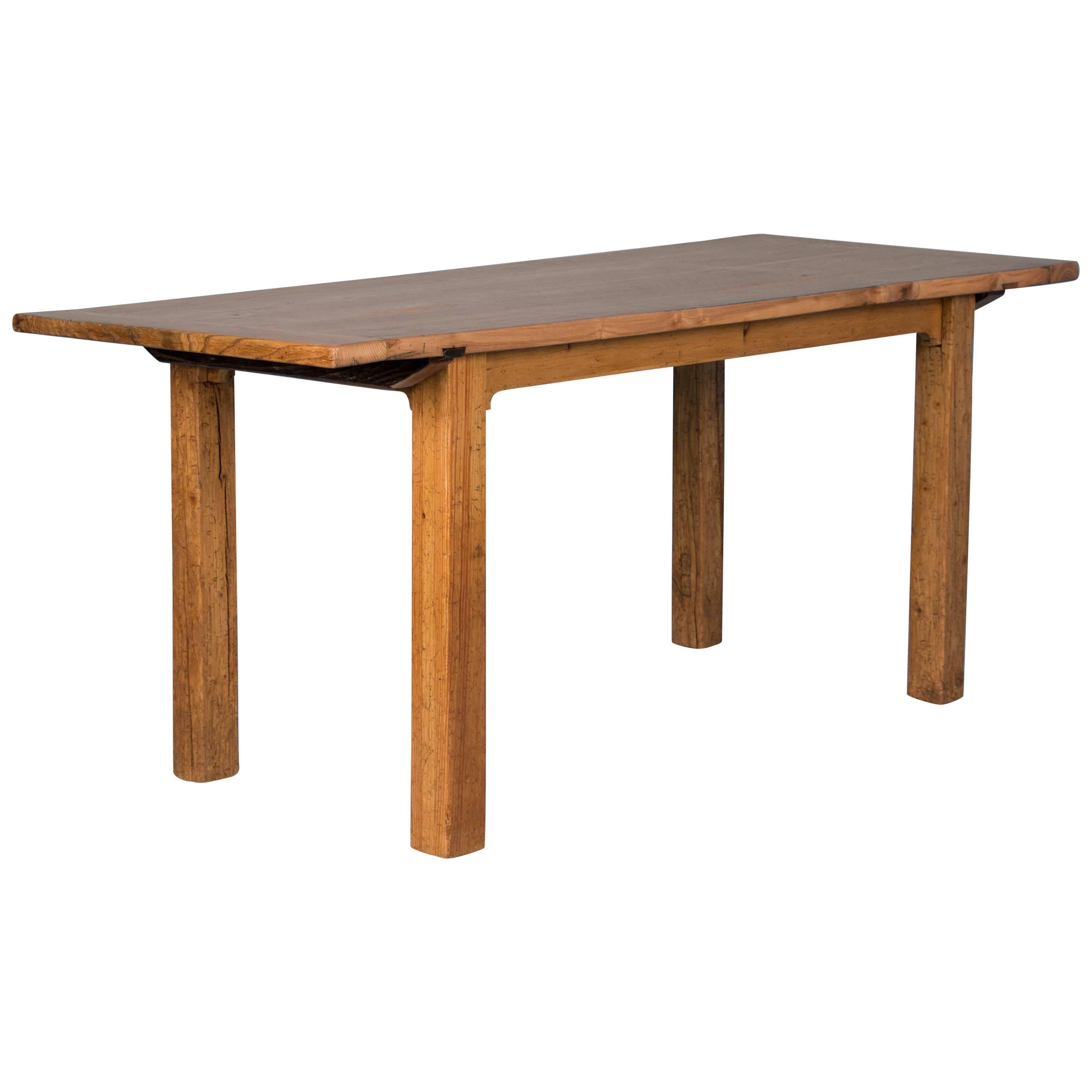 Antique Hungarian Elm Country Farmhouse Table or Dining Table at 1stDibs