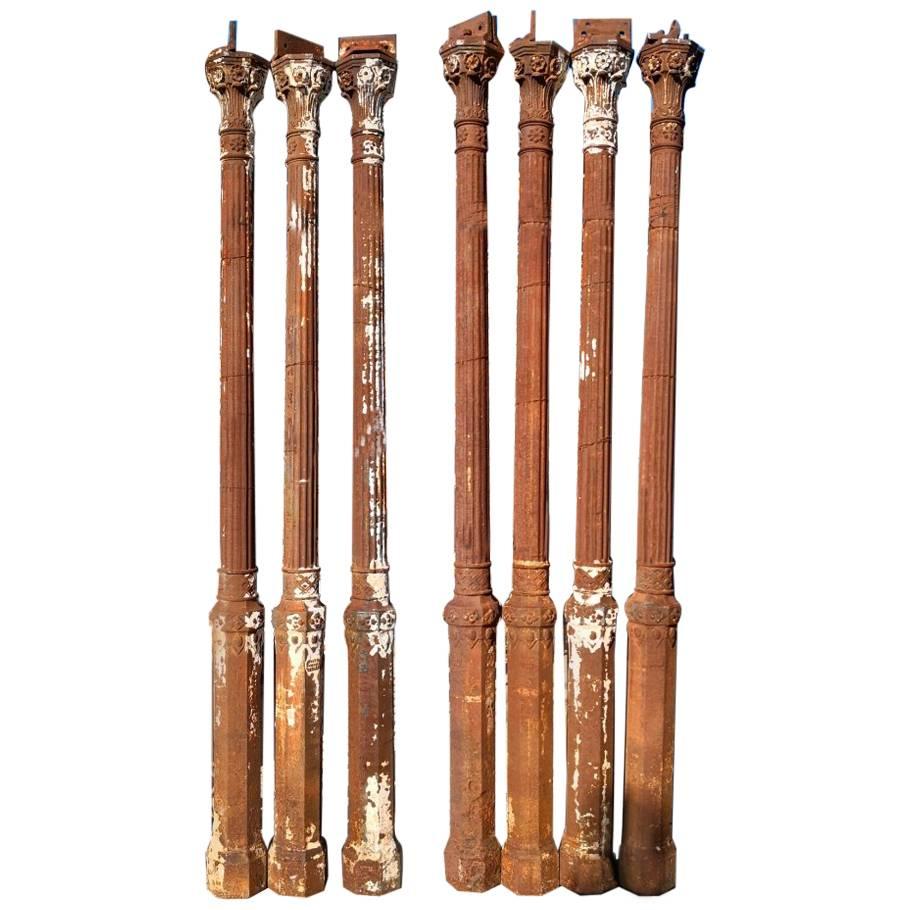 Large Commercial Scale With Massive Cast Iron Columns at 1stDibs