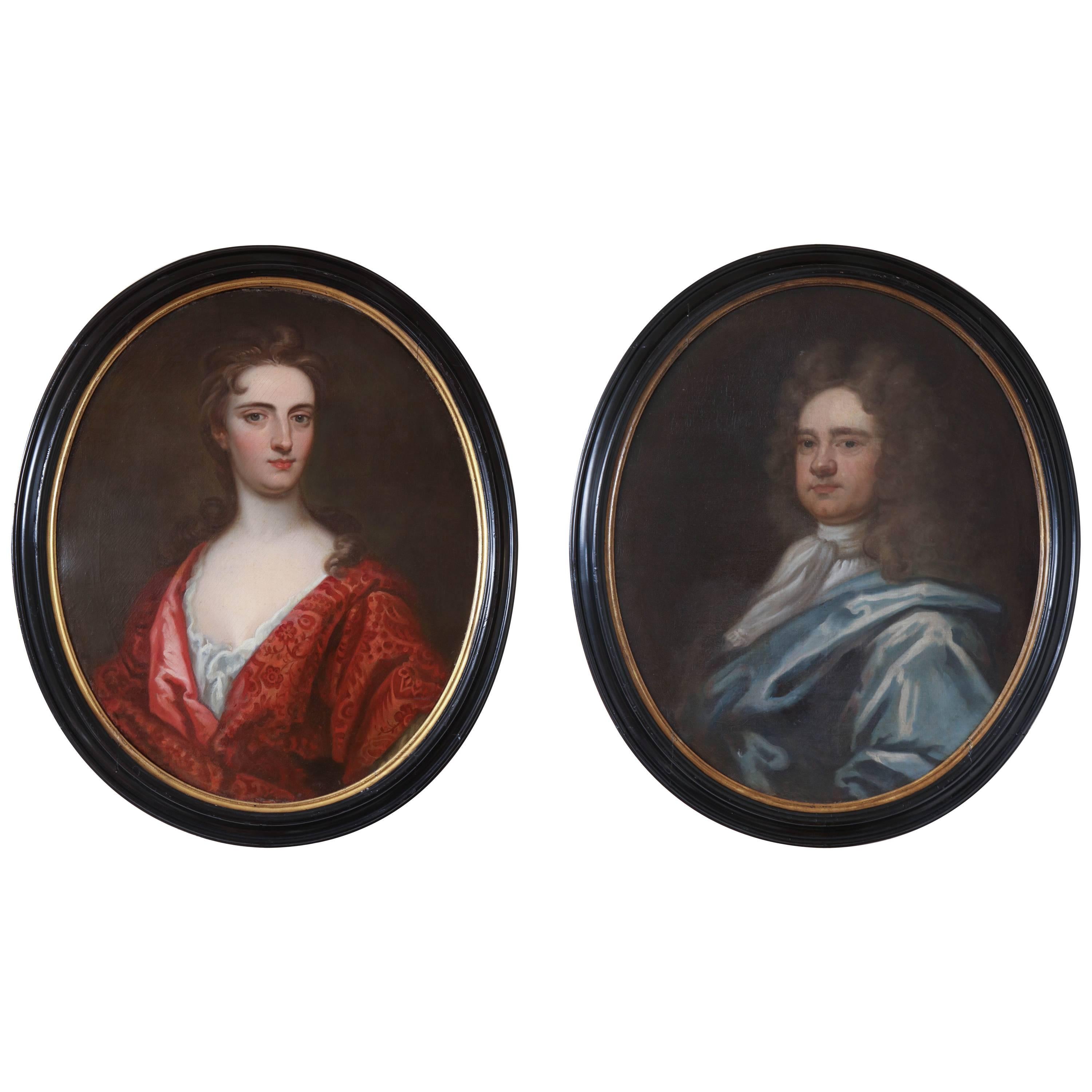 Two 19th Century English Oval Portraits For Sale at 1stDibs