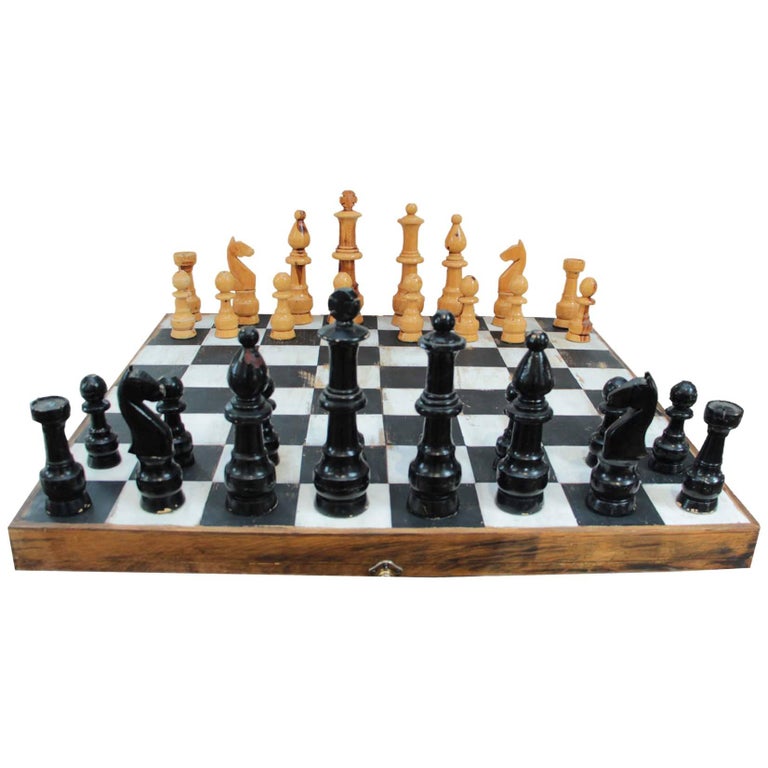 Vintage Jumbo Chess Set at 1stDibs