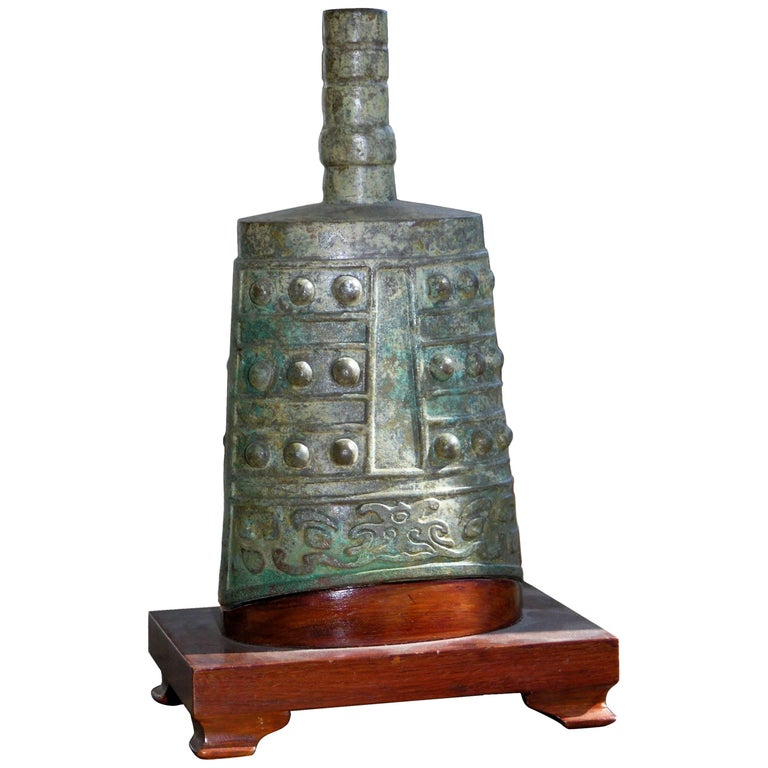 Antique Chinese Bronze Bell For Sale at 1stDibs