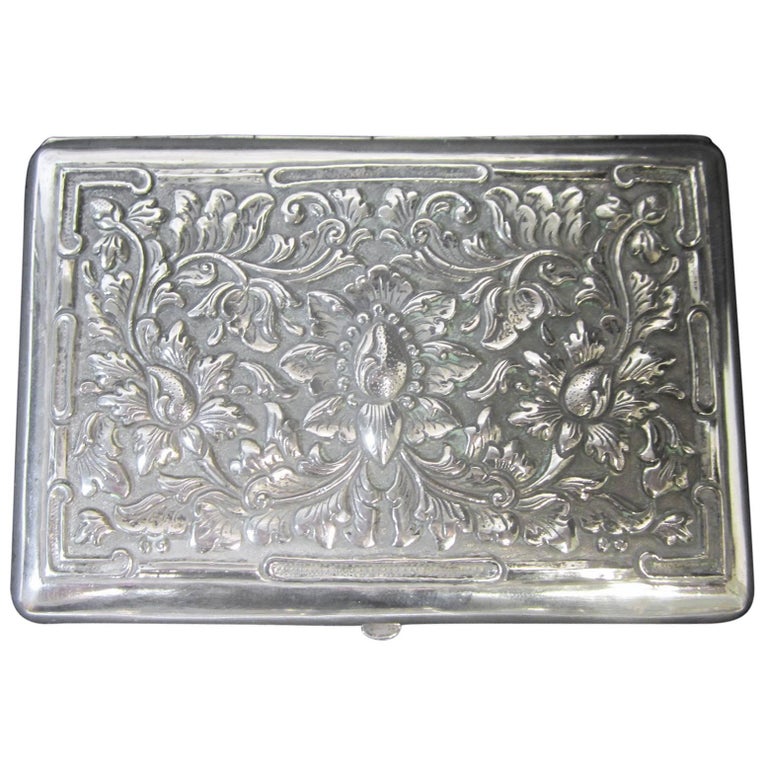 German Silver Cigarette Case at 1stDibs