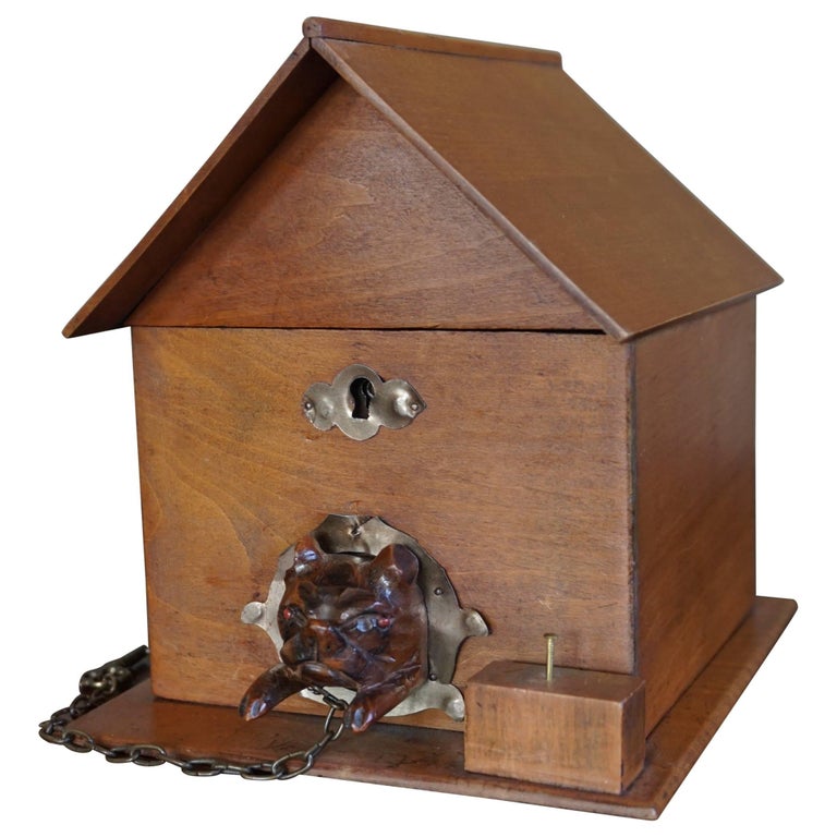 Coolest and All Handcrafted Early 20th Century Wooden Doghouse and Dog ...