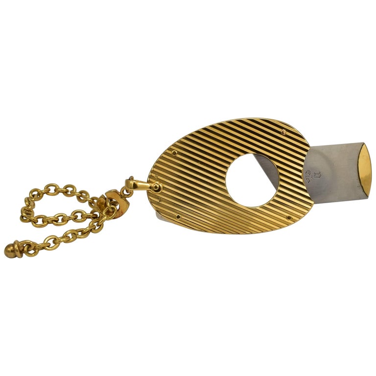 Eloi Gold Cigar Cutter 'Tested 18 Karat' with Keychain, circa 1960 at ...