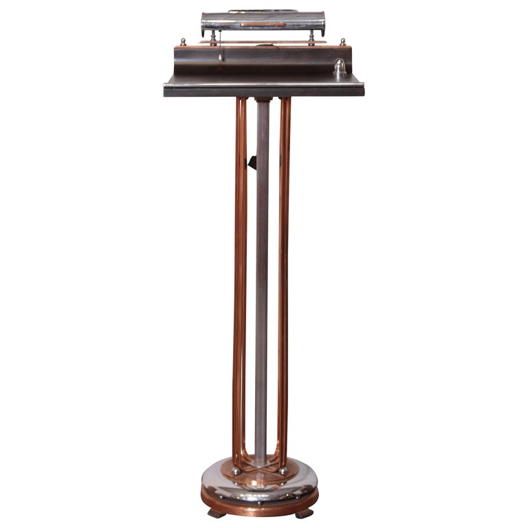 Art Deco Machine Age Lighted Registry Stand, Podium, Register, Mixed ...