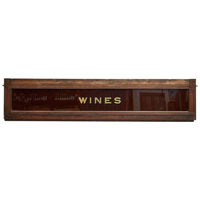 Victorian 'Wines' Sign at 1stDibs