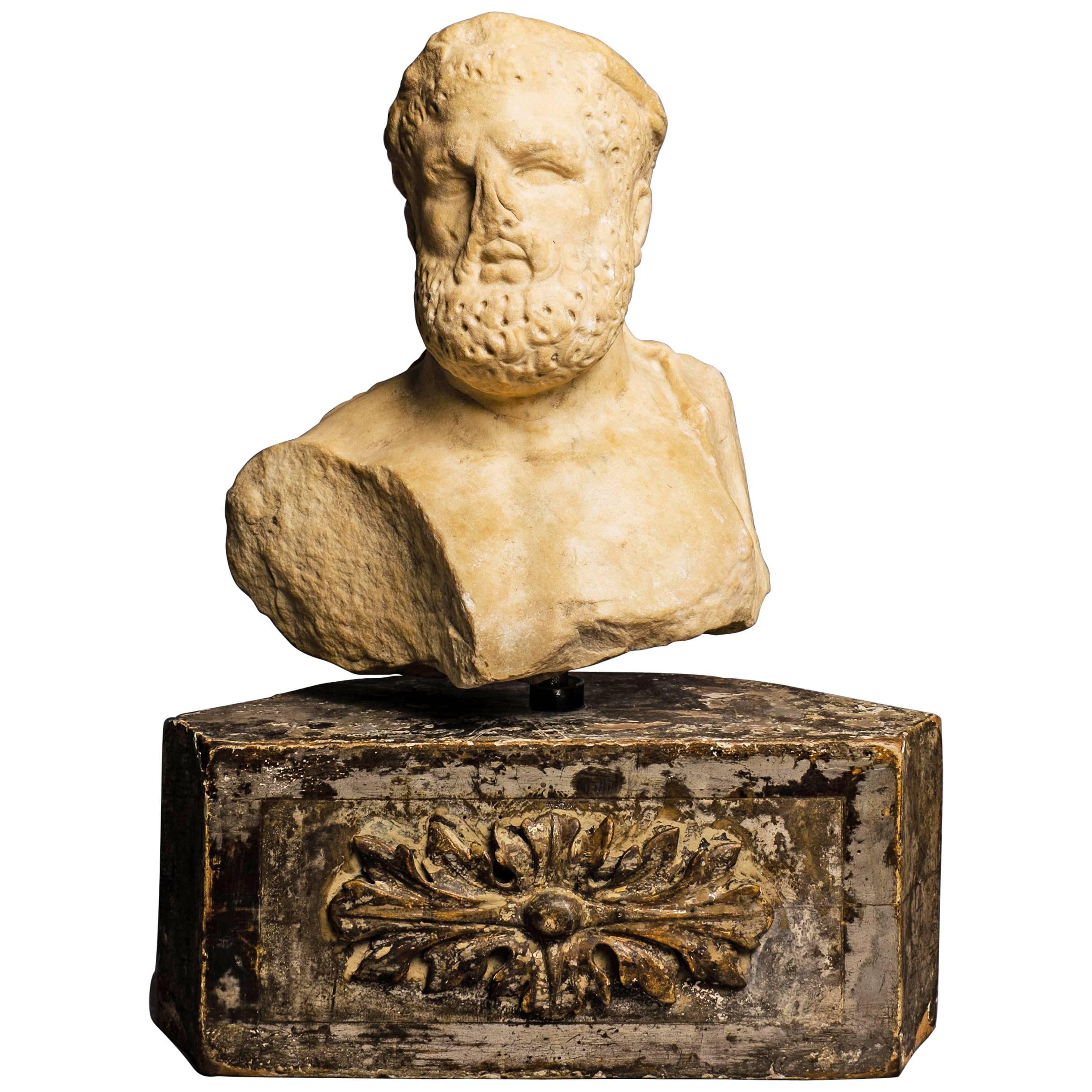 Roman Marble Bust of Hercules, 1st-2nd centuries AD For Sale at 1stDibs