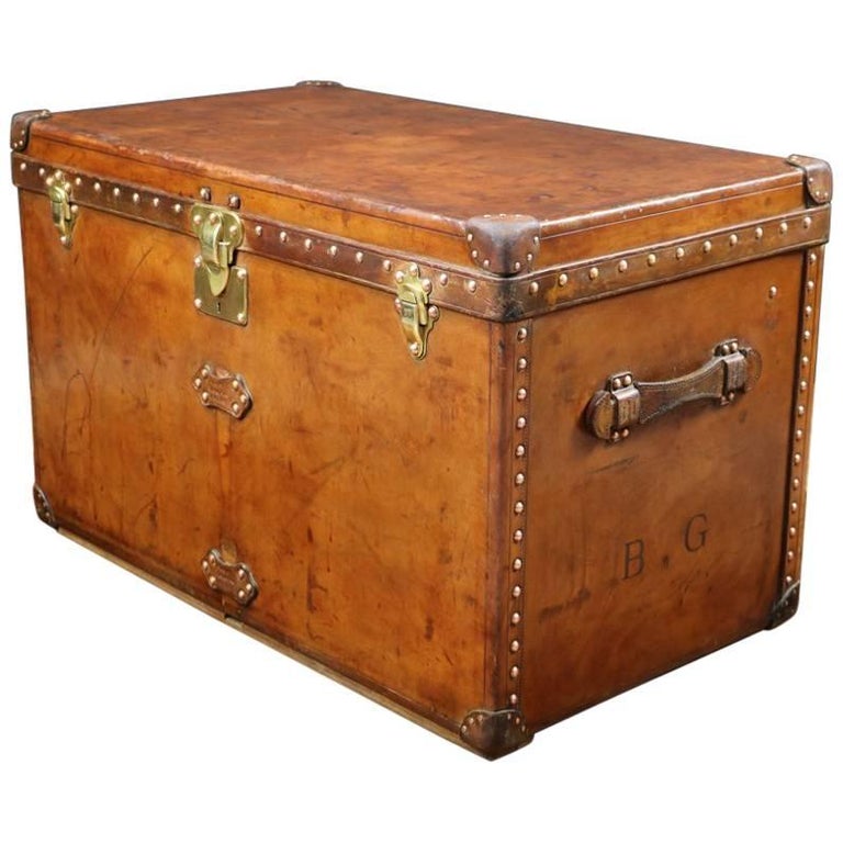20th Century Louis Vuitton Steamer Leather Trunk at 1stDibs