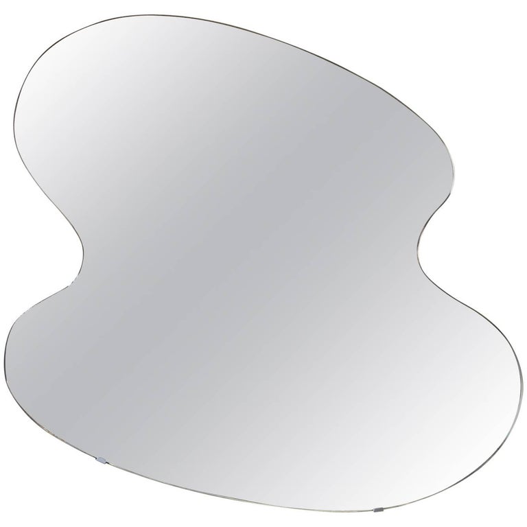 Midcentury Large Free-Form Wall Mirror at 1stDibs