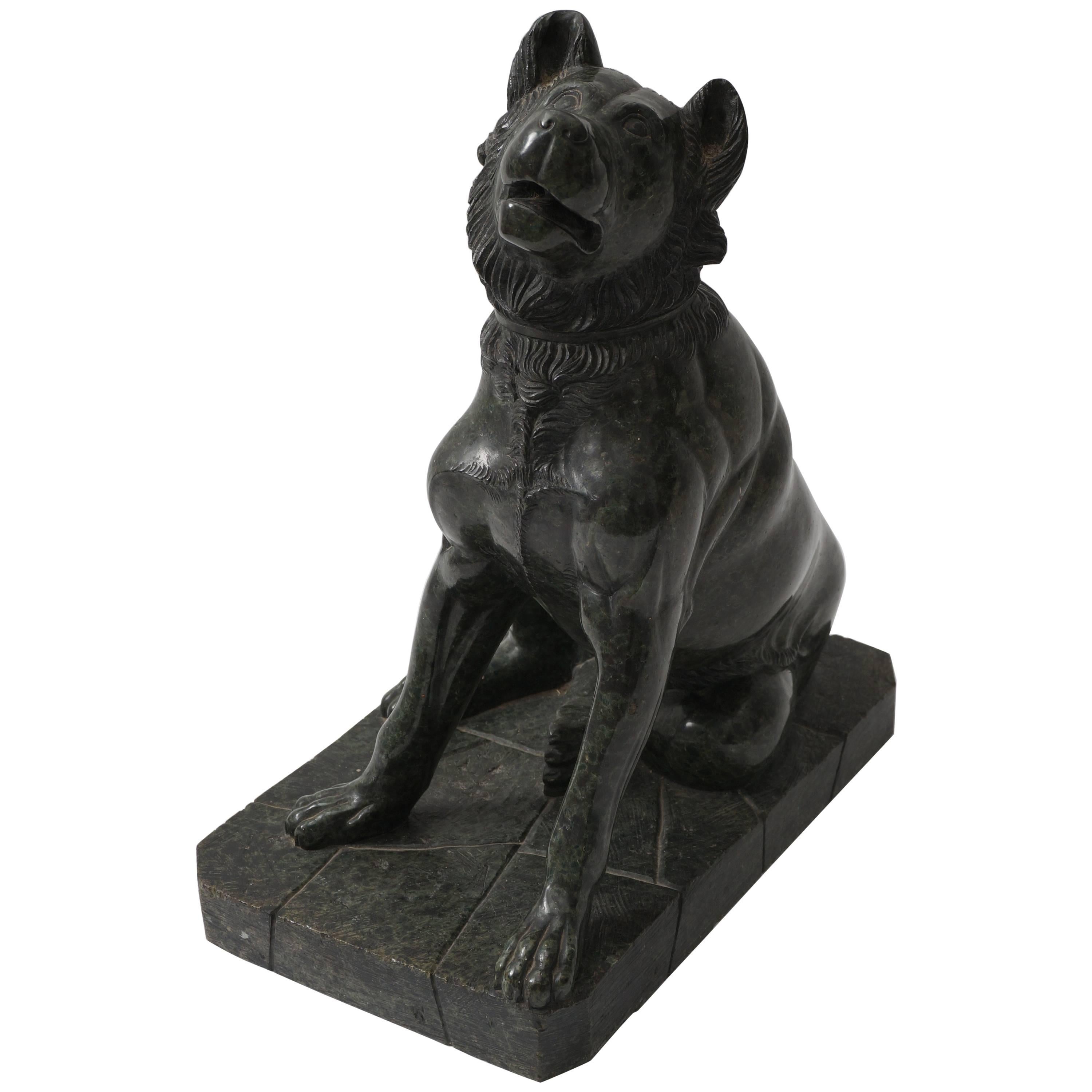 19th Century, Italian, Grand Tour Marble Sculpture of a Molossian Hound ...
