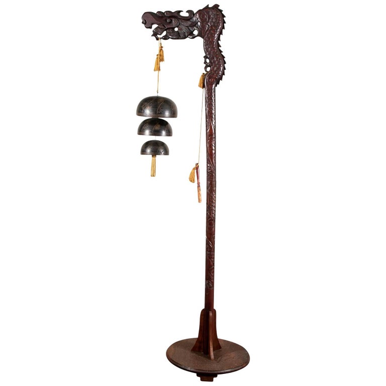Antique C.S. Bell and Co. Cast Iron Bell on Stand For Sale at 1stdibs