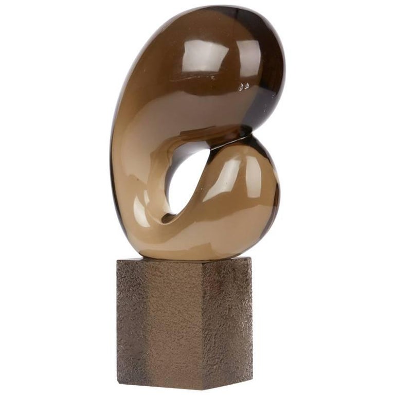 Abstract Murano Glass Sculpture Livio Seguso, 1970 at 1stDibs