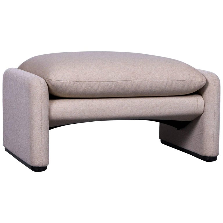 Cassina Maralunga Fabric Foot-Stool Off-White at 1stDibs