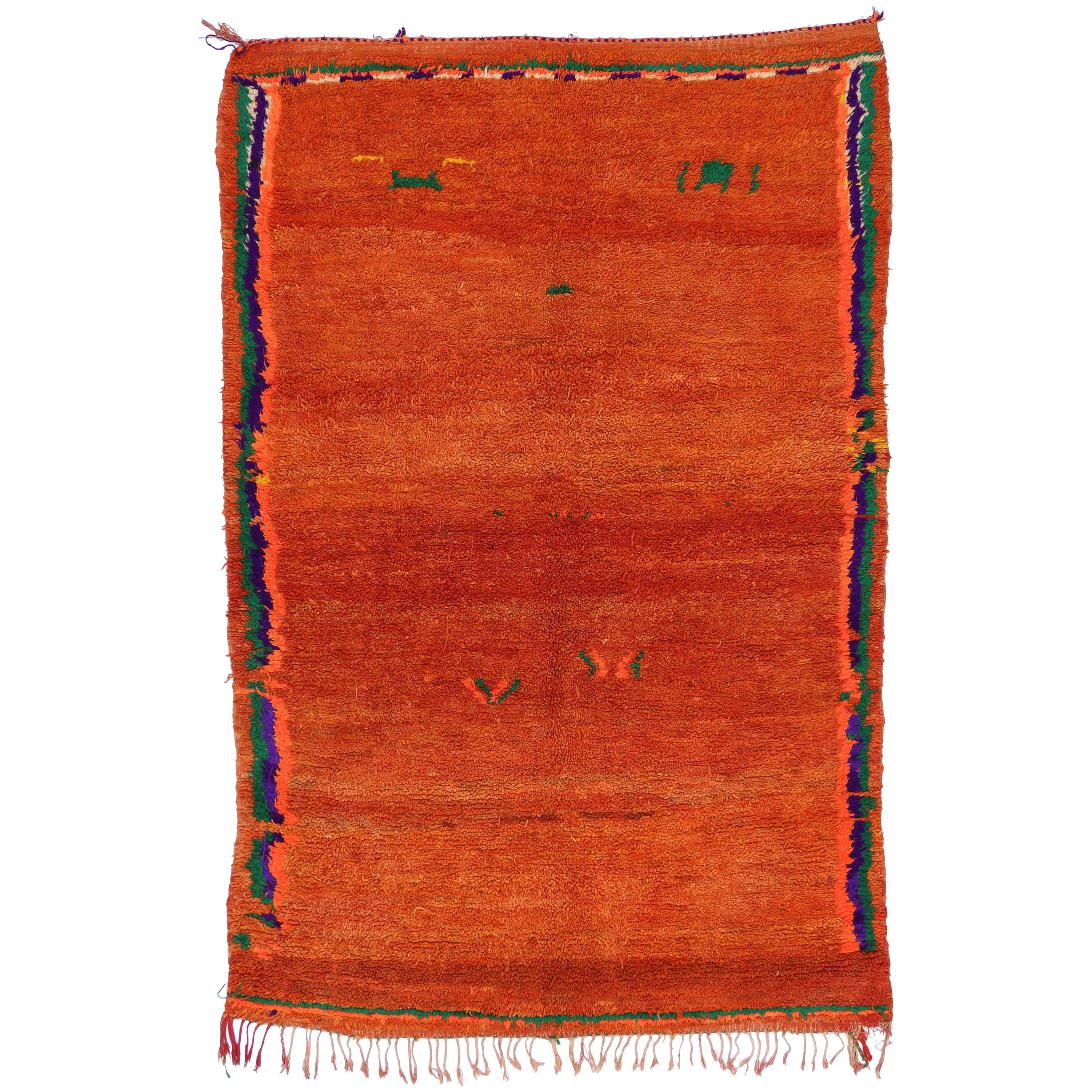 Vintage Berber Moroccan Rug with Tribal Style at 1stDibs