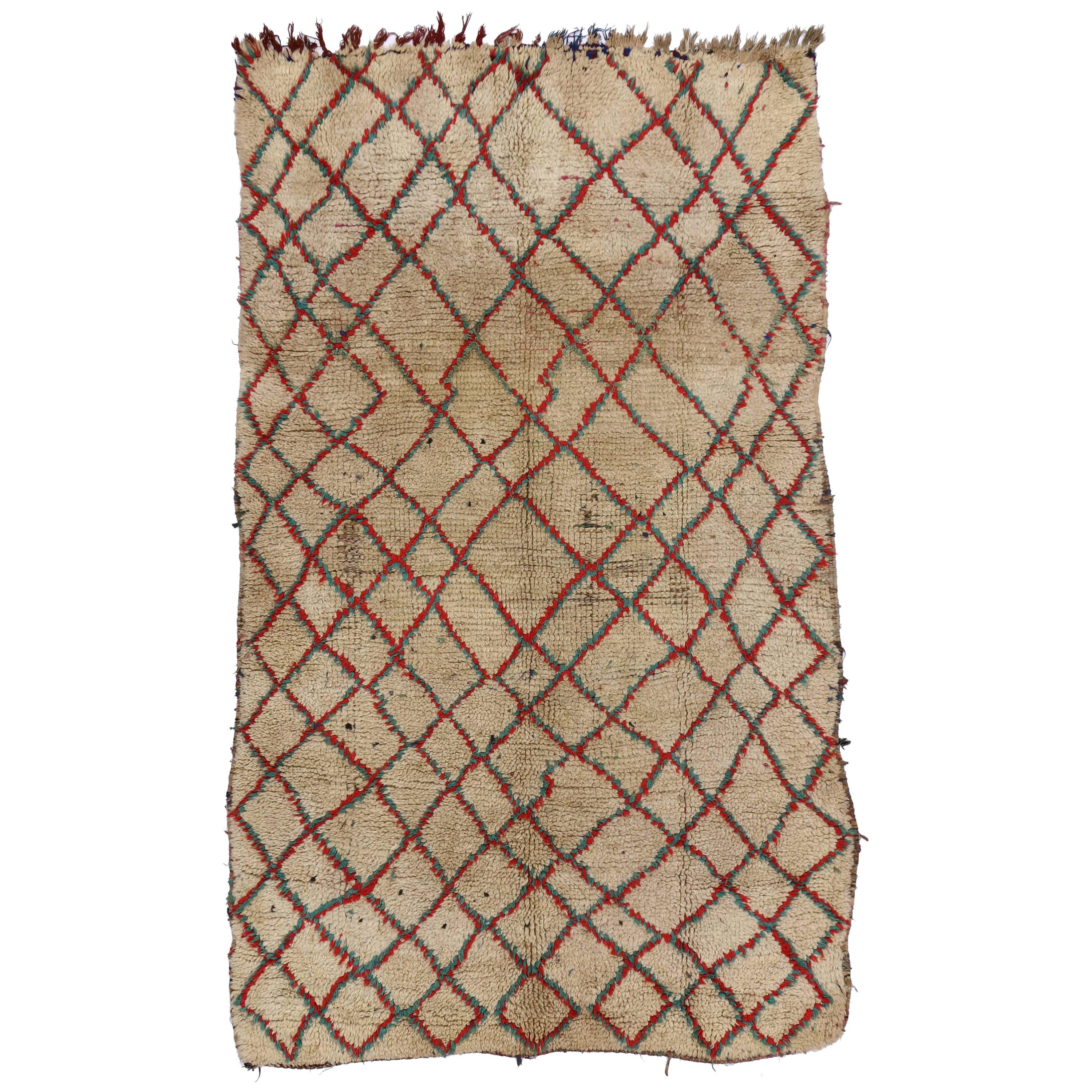 Vintage Berber Moroccan Rug with Modern Northwestern Style For Sale at ...