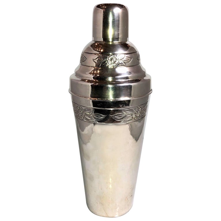 Estate Mexican Sterling Silver .900 Cocktail Shaker, circa 1950 at 1stDibs