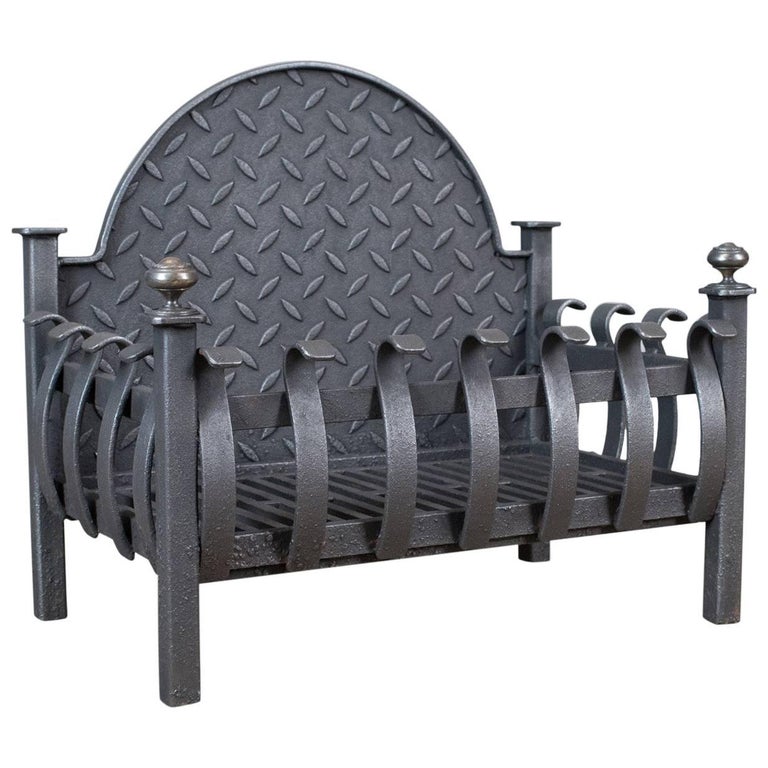 Antique Fire Basket, Victorian Fireplace Grate, English circa 1900 at ...