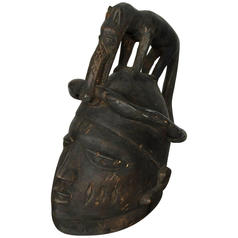 Central African Songye Tribe Wooden Kifwebe Mask at 1stdibs