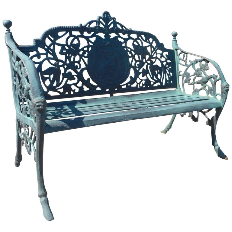 Antique Cast Iron Reversible Railway Bench at 1stdibs