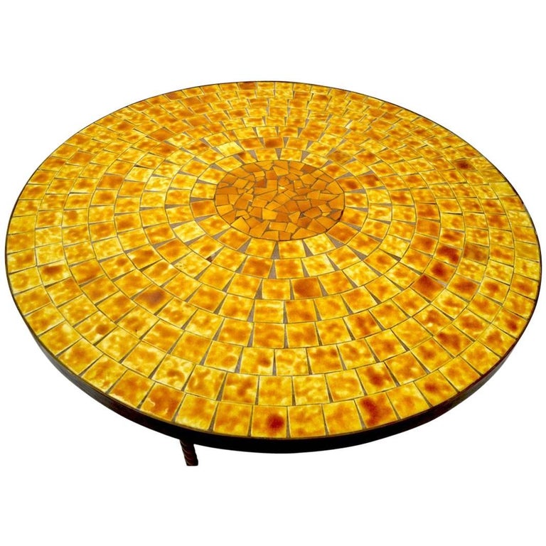 Mosaic Tile Top Table at 1stDibs