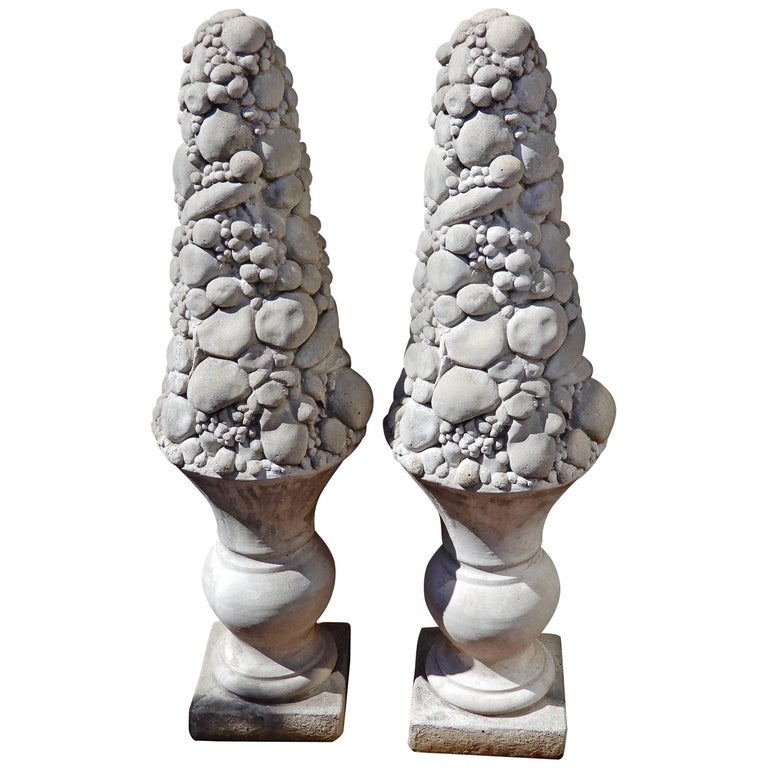 Cast Stone Columns or Topiaries For Sale at 1stDibs