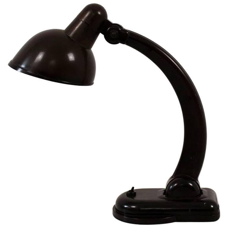 Sigma Bakelite Table Lamp by Christian Dell for Heinrich Römmler, 1930s ...