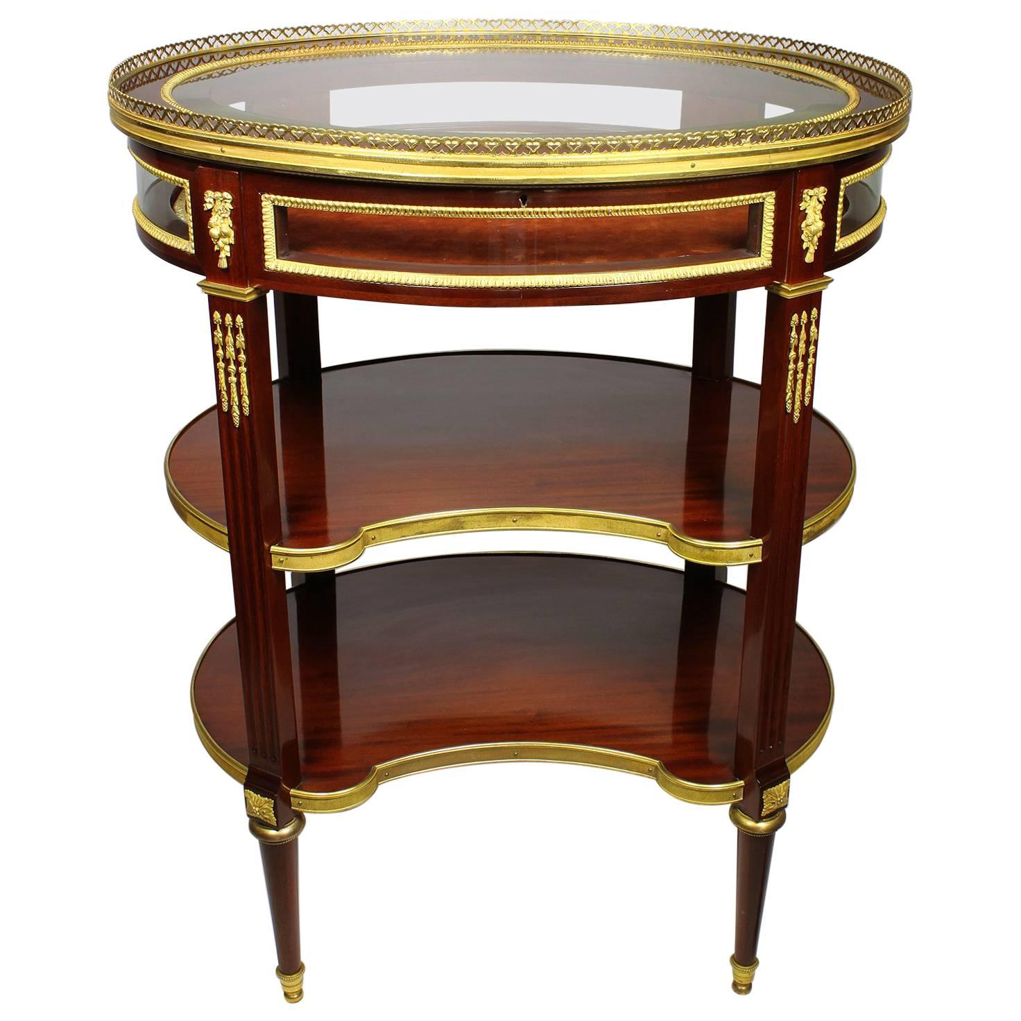 A Very Fine French Ormolu Mounted Kingwood Vitrine Table By Francois ...