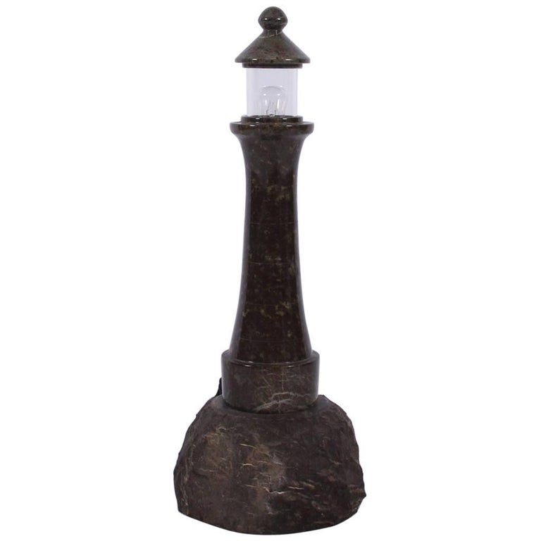 Vintage Cast Metal Lighthouse Lamp at 1stdibs