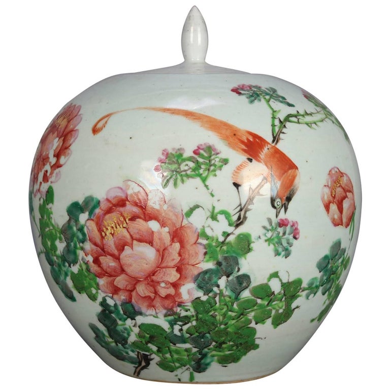 Antique Chinese Ceramic Ginger Jar at 1stdibs