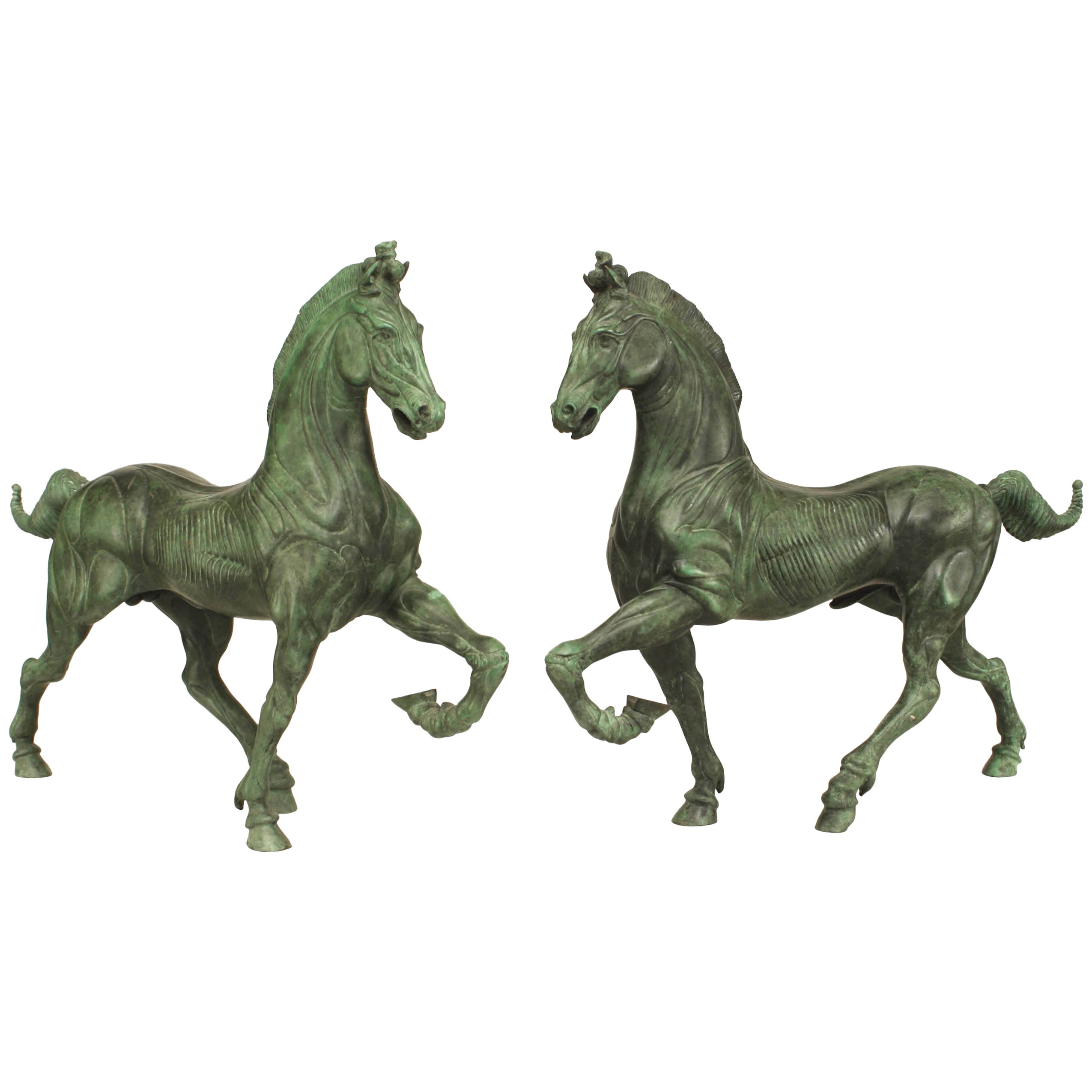Pair of Italian Renaissance Bronze Female Figures at 1stDibs