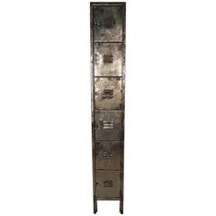 Vintage Locker Set In Brushed Metal Finish at 1stdibs