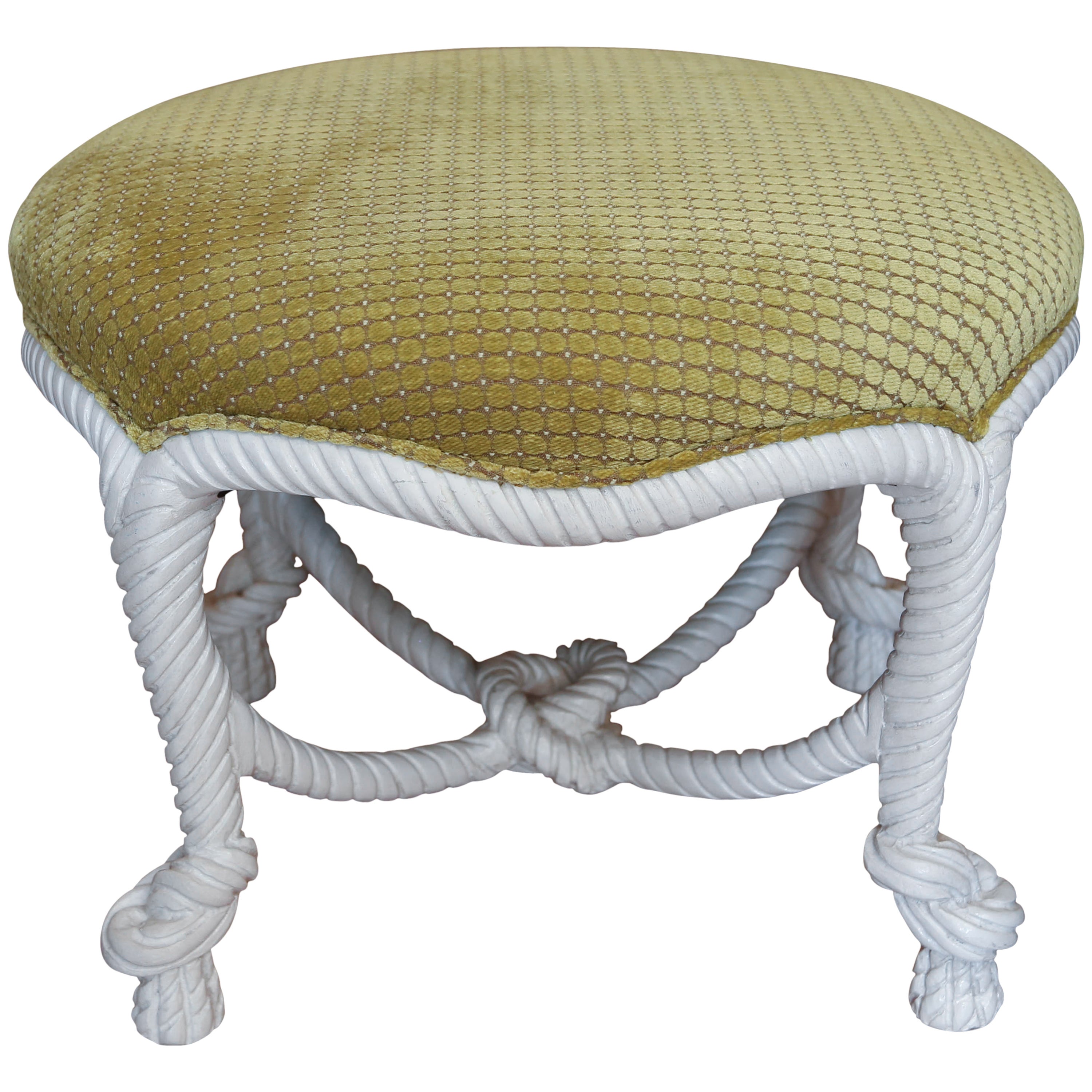 French Napoleon III Style Rope-Twist Dressing Stool at 1stDibs