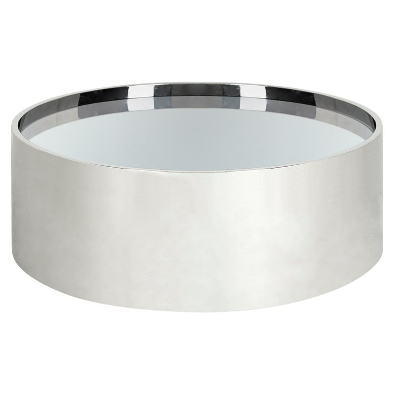 Alphaville Polished Stainless Steel Cocktail Table For Sale at 1stDibs