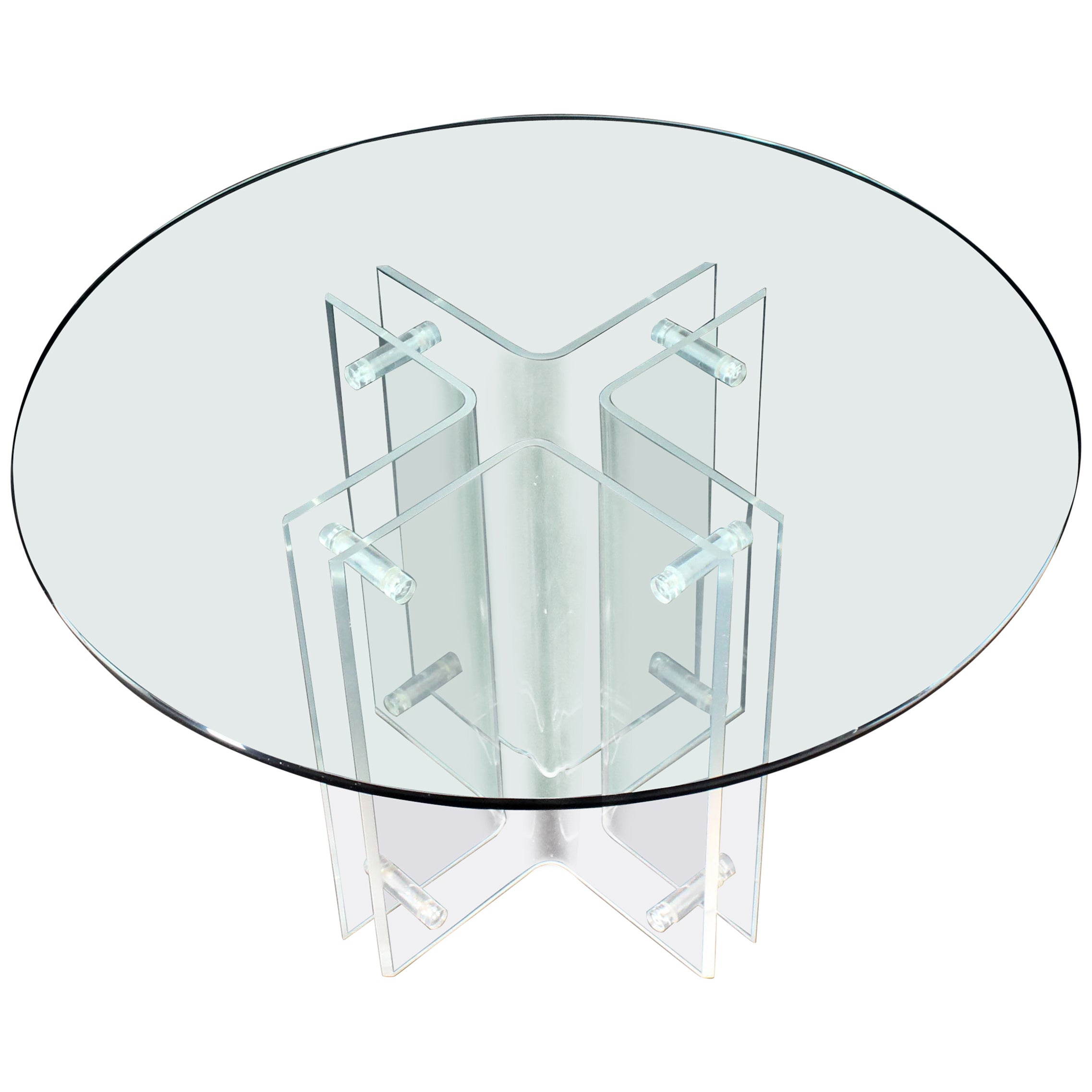 Lucite Sheaf form Dining Table at 1stDibs