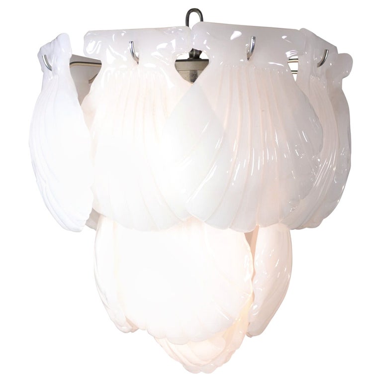 Murano Shell Chandelier For Sale at 1stDibs | glass shell chandelier ...