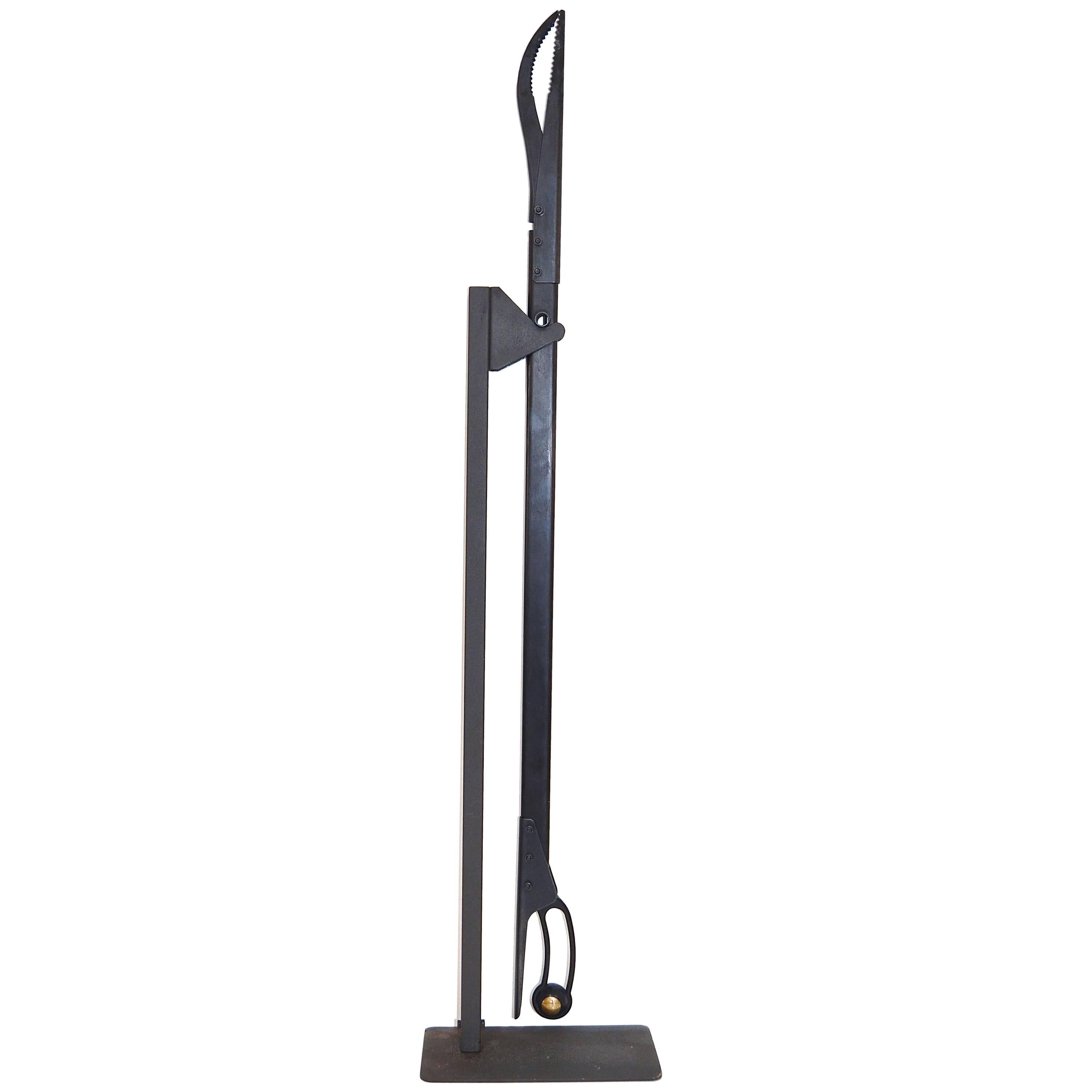 Pep Bonet Iron and Brass Fire Tool at 1stDibs