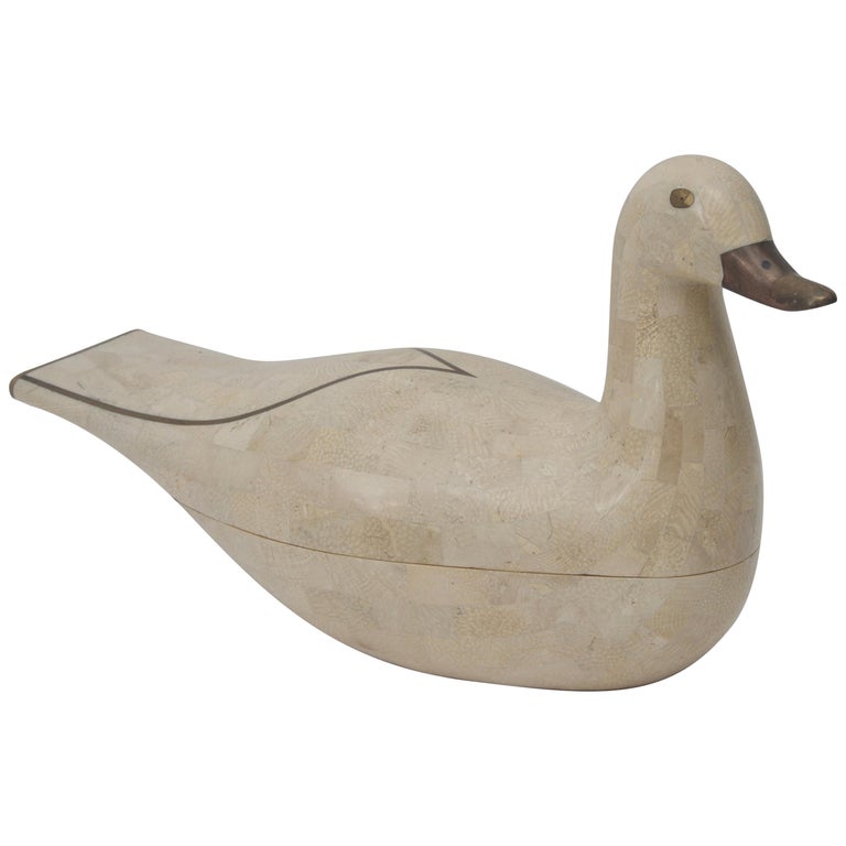 Mallard Duck-Form Storage Box at 1stDibs